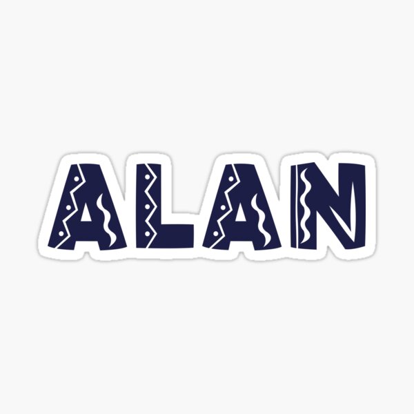 "ALAN" Sticker for Sale by bisonaya | Redbubble