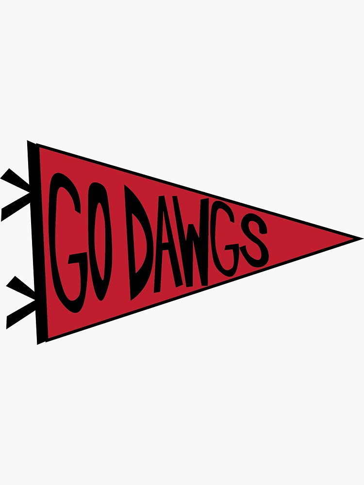 "go dawgs flag" Sticker for Sale by ekb33- | Redbubble