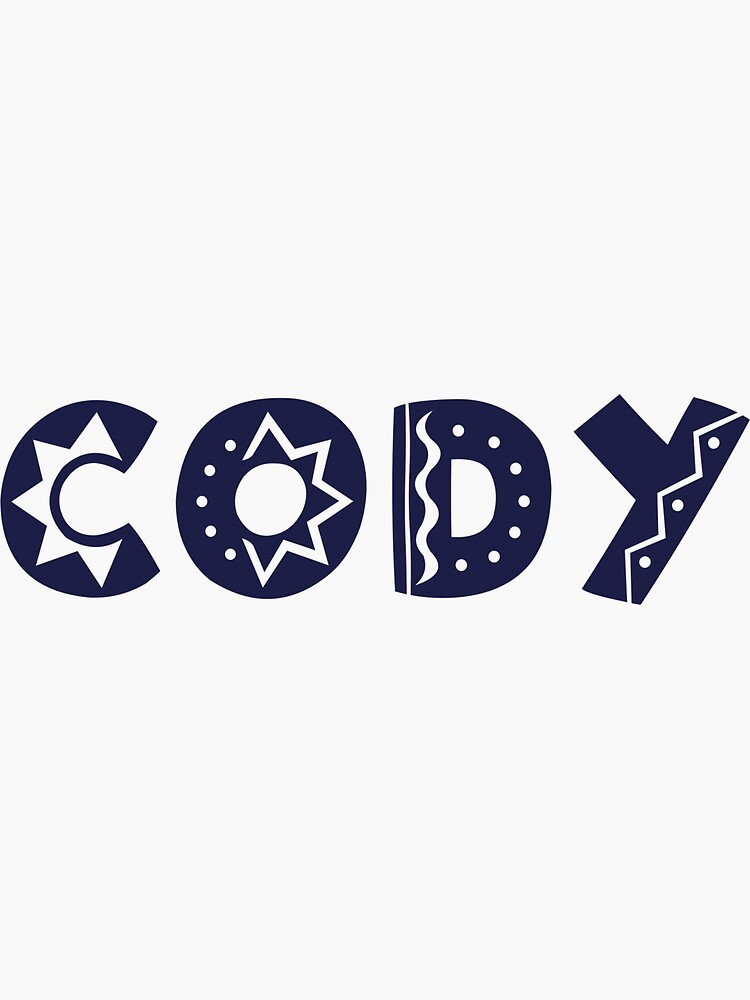 "CODY" Sticker for Sale by bisonaya | Redbubble