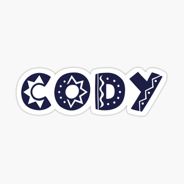 "CODY" Sticker for Sale by bisonaya | Redbubble