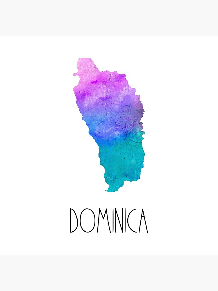 "Dominica Watercolor Map - Dominican" Poster by MountainD | Redbubble