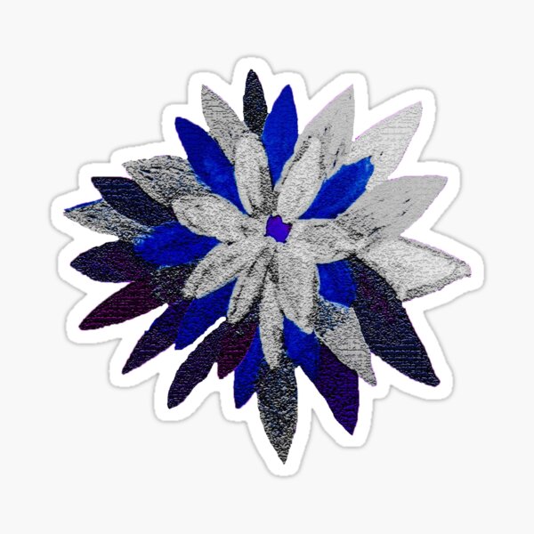 "Metallic flowers" Sticker by BoodleBrumtique | Redbubble