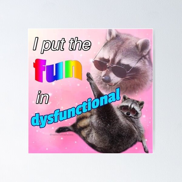 "i put the fun in dysfunctional" Poster for Sale by Nikita420 | Redbubble