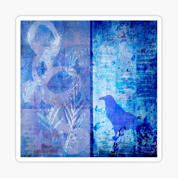 "Raven Abstract Art " Sticker for Sale by NancyMerkle | Redbubble