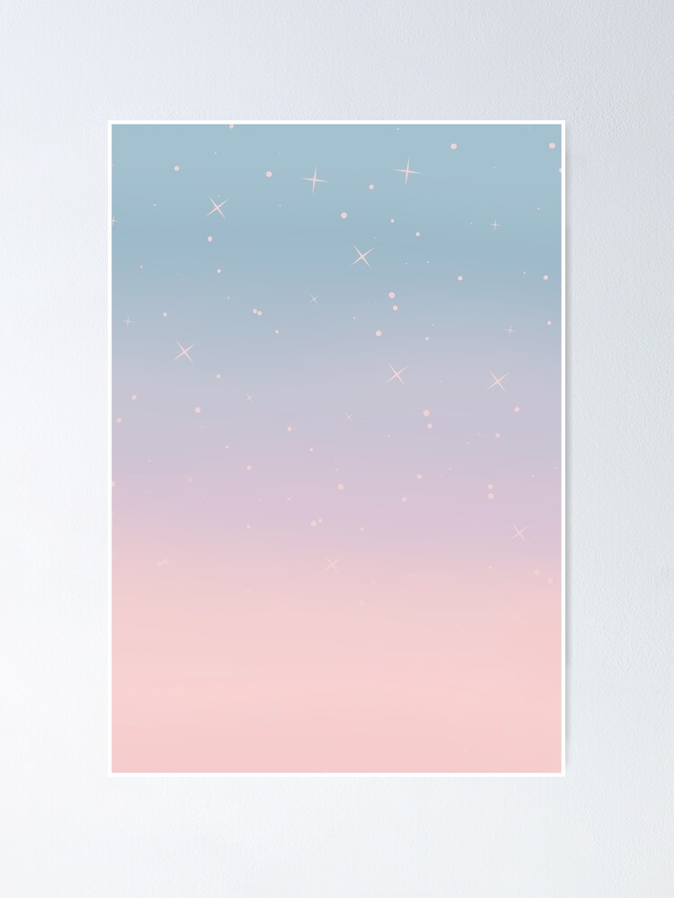 "Purple Ombre Night Sky, Pastel Colors Ombre Sky" Poster by Vimbuy ...