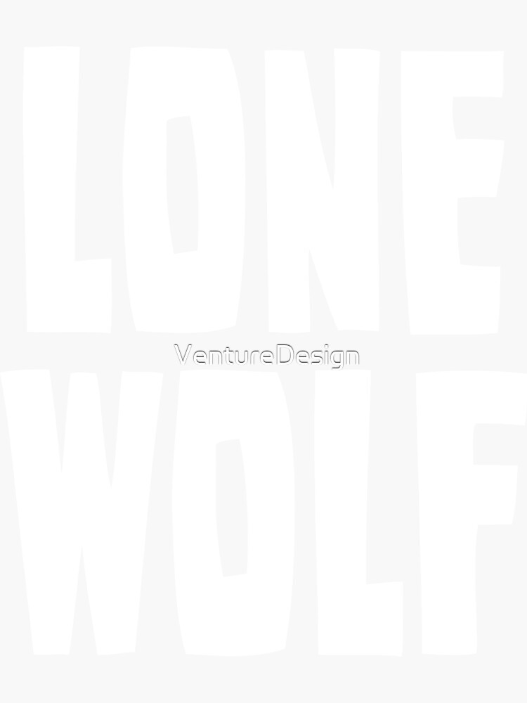 "Lone Wolf " Sticker for Sale by VentureDesign | Redbubble