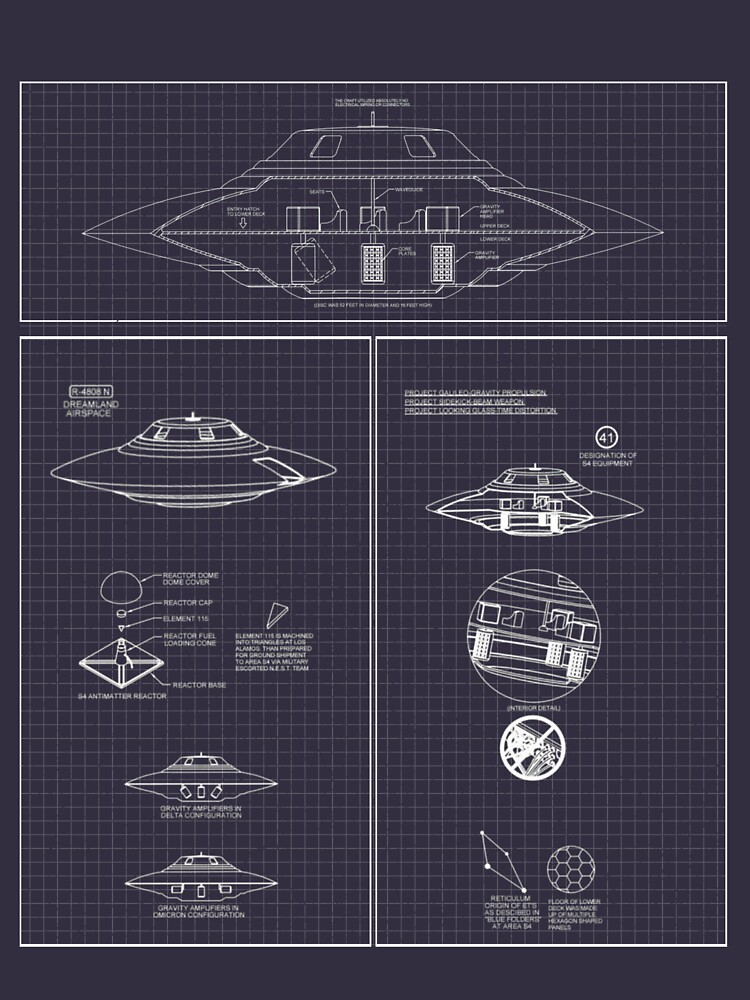 "Bob Lazar Sport Model UAP Blueprint" T-shirt for Sale by ...