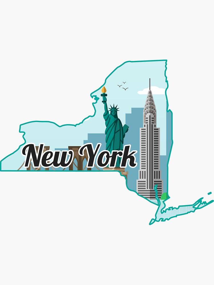 "New York USA State Gift" Sticker for Sale by Mattyb22 | Redbubble