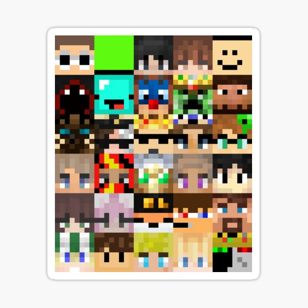 "All Dream smp members heads" Sticker for Sale by ghevacos | Redbubble