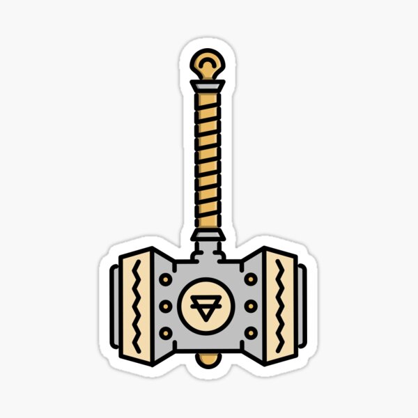 "Thor hammer" Sticker for Sale by Ofers6901 | Redbubble