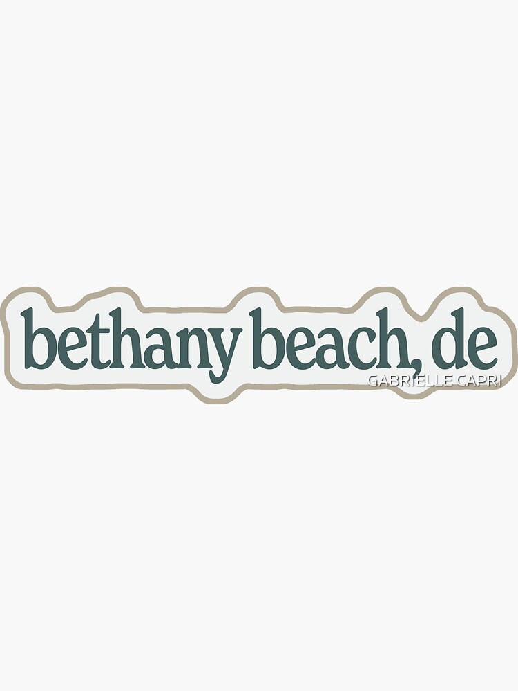 "Bethany Beach, DE // Teal" Sticker for Sale by capprisun | Redbubble