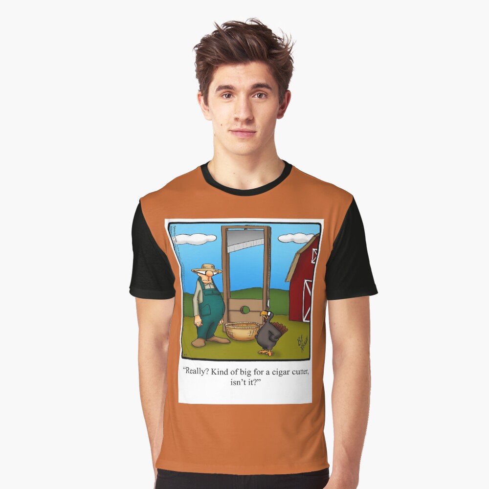 "Funny "Spectickles" Thanksgiving Turkey Guillotine Cartoon Humor ...