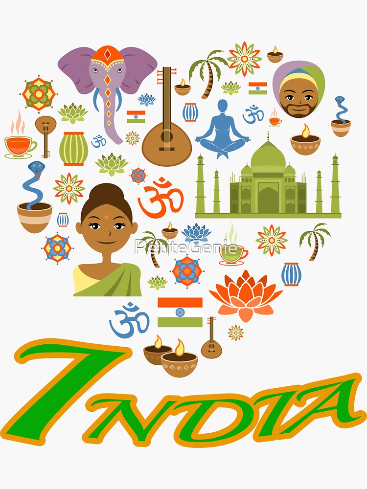 "Indian Heart" Sticker for Sale by PetiteGenie | Redbubble