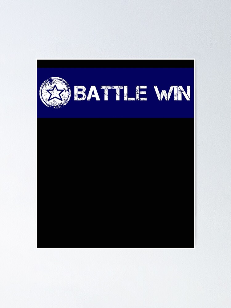 Póster «Camiseta Battle Winner con texto en dificultades y diseño ...
