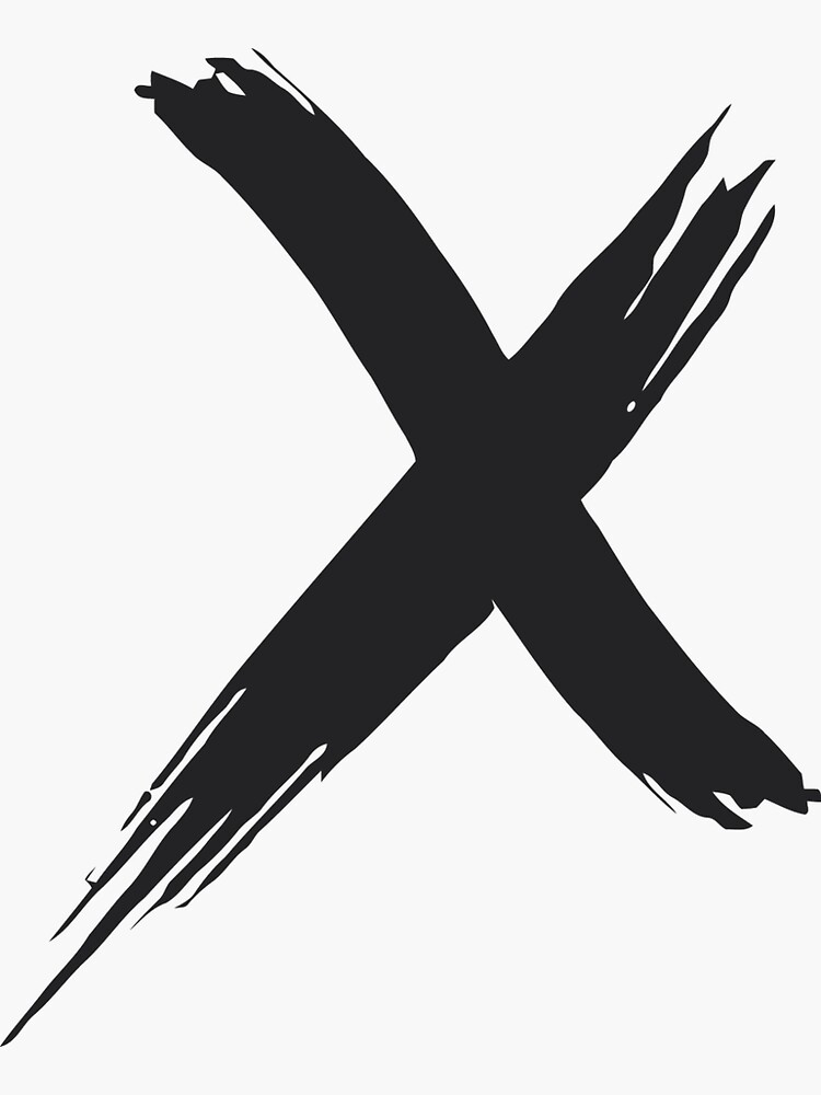 "X Logo" Sticker for Sale by Nalts | Redbubble