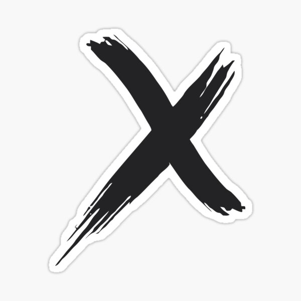 "X Logo" Sticker for Sale by Nalts | Redbubble