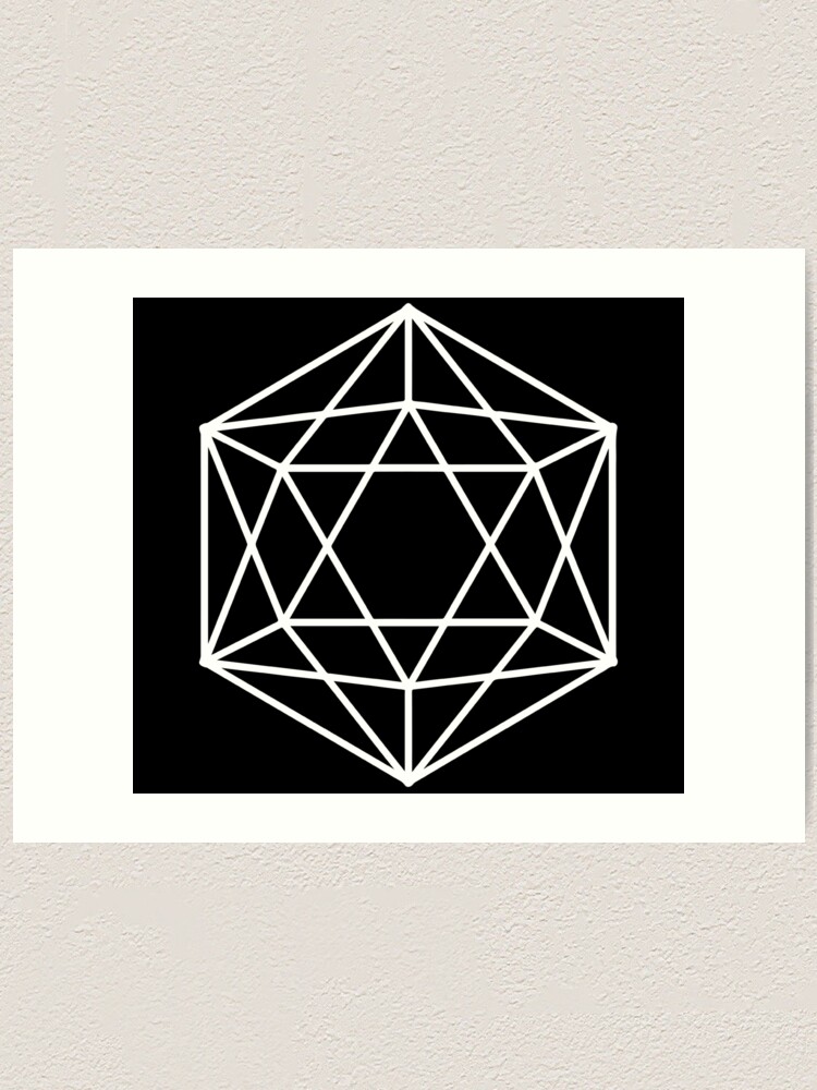 "Platonic Icosahedron Sacred Geometry 20 Sided/Faces or D20 Dice" Art ...