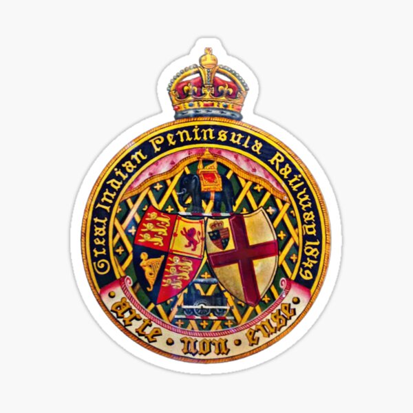"RAILWAY BADGES: GREAT INDIAN PENINSULA RAILWAY" Sticker for Sale by ...