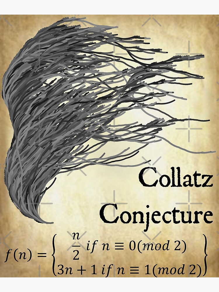 Lámina fotográfica «Conjetura de Collatz 3n + 1 Diseño de física ...
