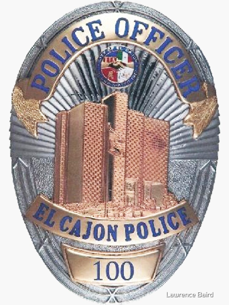 "El Cajon Police Badge" Sticker for Sale by lawrencebaird | Redbubble