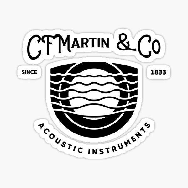 "Martin guitars" Sticker for Sale by fhodgson | Redbubble