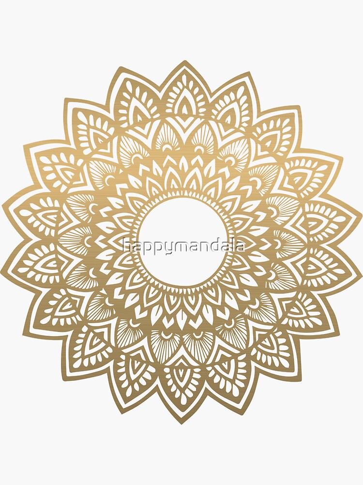 "Mandala gold" Sticker for Sale by happymandala | Redbubble