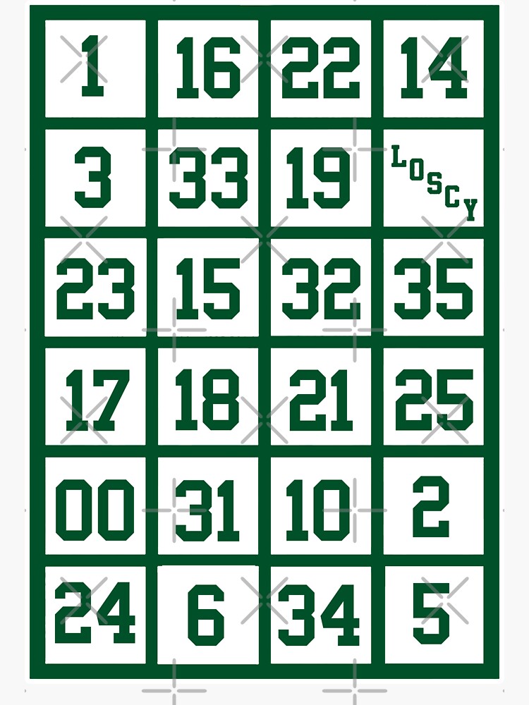 "THE BOSTON RETIRED NUMBERS STICKER AND SHIRT " Sticker for Sale by ...