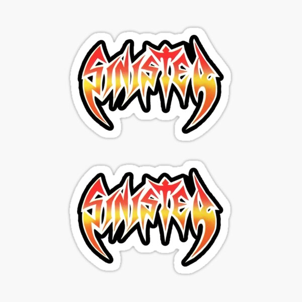 "Sinister (Transparent) Red and Yellow Retro" Sticker for Sale by ...