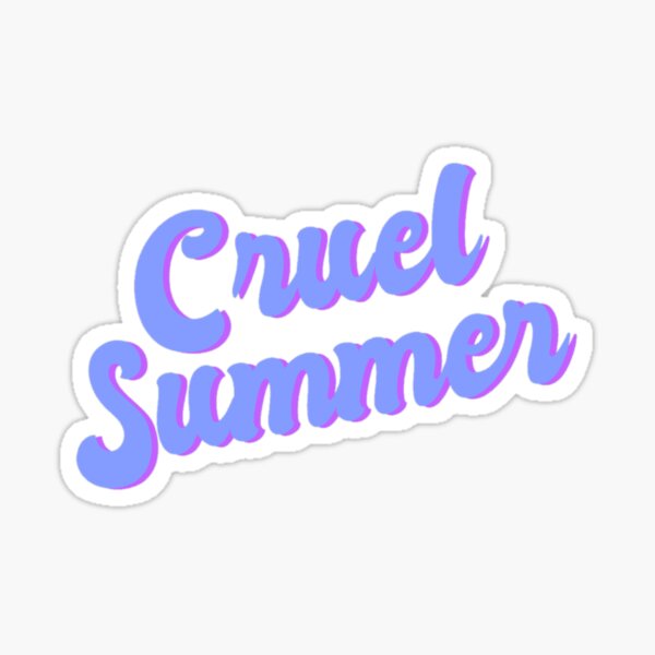 "cruel summer lyrics— taylor swift “lover”" Sticker for Sale by ...