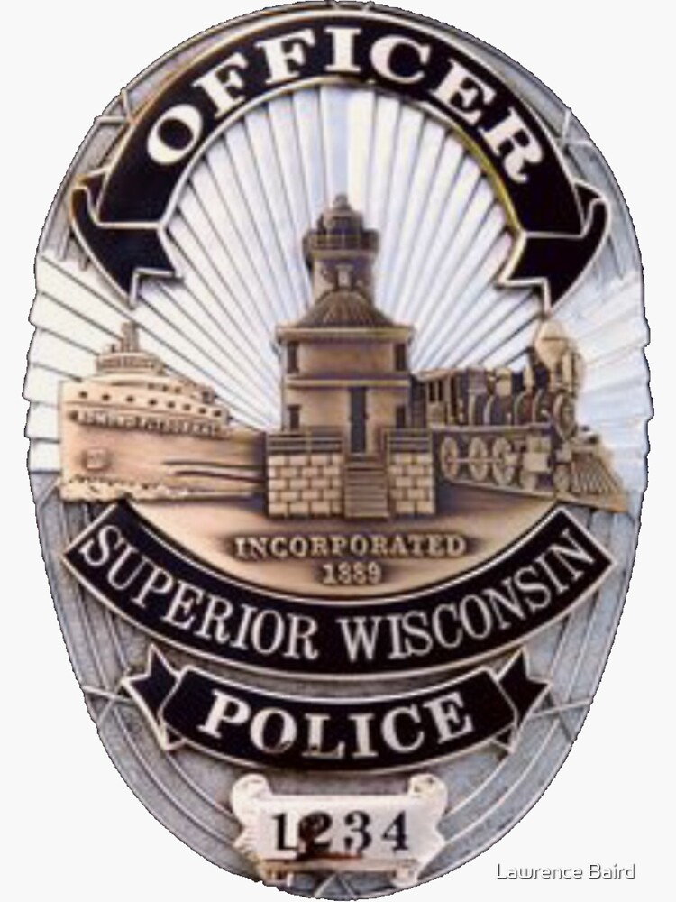 "Superior Wisconsin Police Badge" Sticker for Sale by lawrencebaird ...
