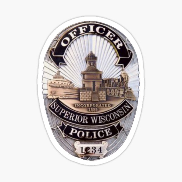 "Superior Wisconsin Police Badge" Sticker for Sale by lawrencebaird ...