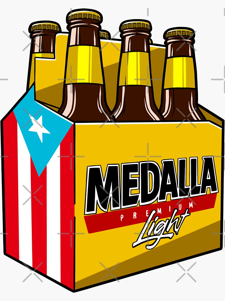 "Medalla Light Six Pack" Sticker for Sale by Liomal | Redbubble