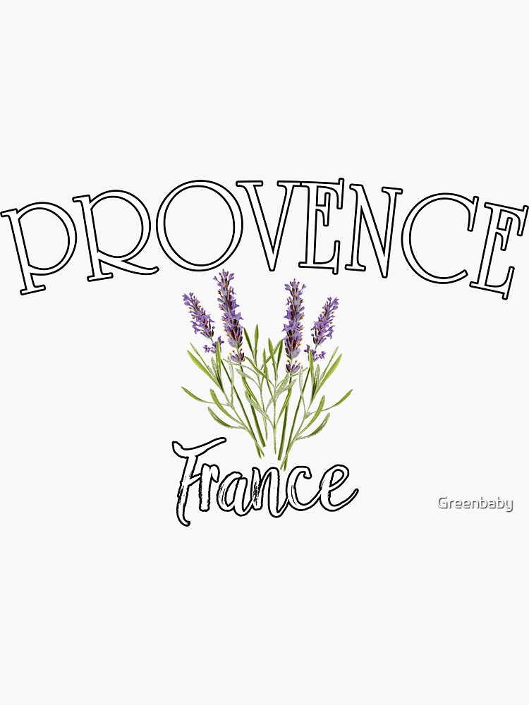 "PROVENCE FRANCE with Lavender" Sticker for Sale by Greenbaby | Redbubble