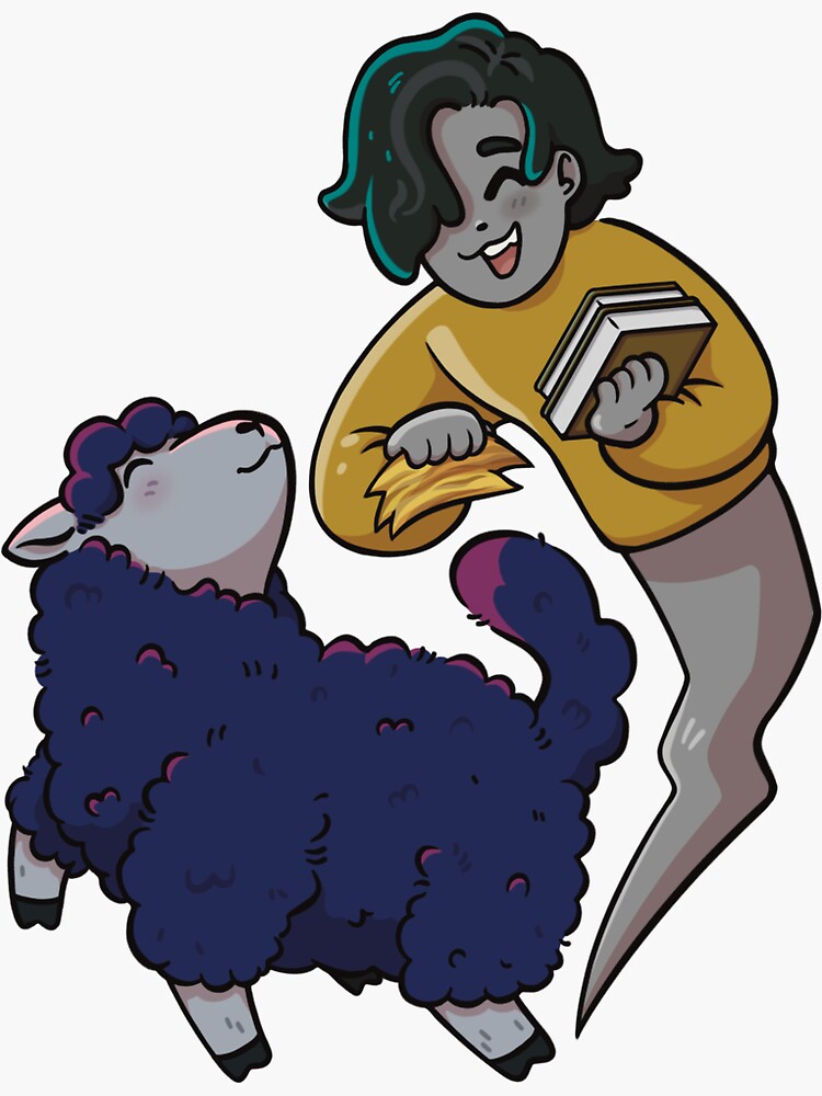 "DreamSMP Ghostbur and Friend the sheep! " Sticker for Sale by chompe ...