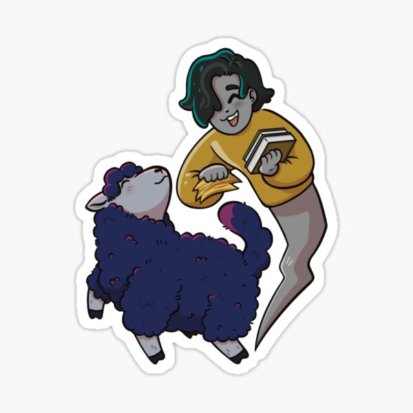 "DreamSMP Ghostbur and Friend the sheep! " Sticker for Sale by chompe ...