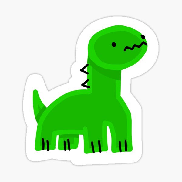 "Frank the Dinosaur" Sticker by JamPas | Redbubble