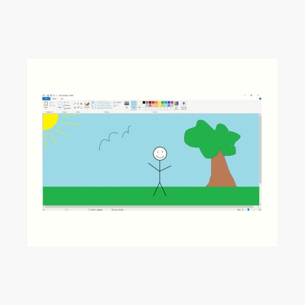 "MS Paint Drawing " Art Print for Sale by Master-Elodin | Redbubble