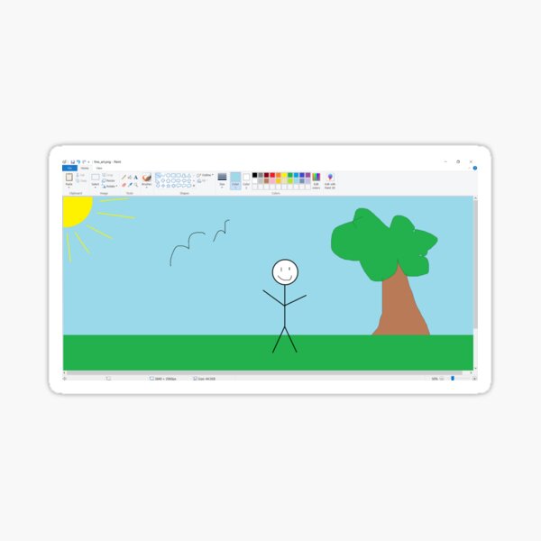 "MS Paint Drawing " Sticker for Sale by Master-Elodin | Redbubble