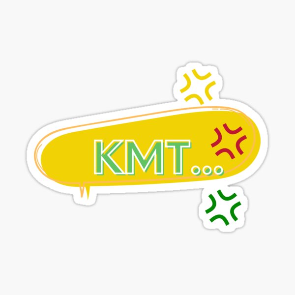 "KMT - Things Jamaicans Say Kiss My Teeth Graphic Tee" Sticker for Sale ...