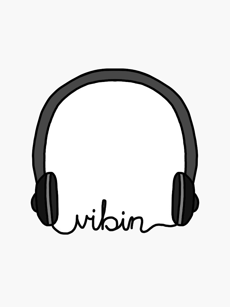 "Vibing Headphones Music Sticker" Sticker for Sale by ae-epicshop ...