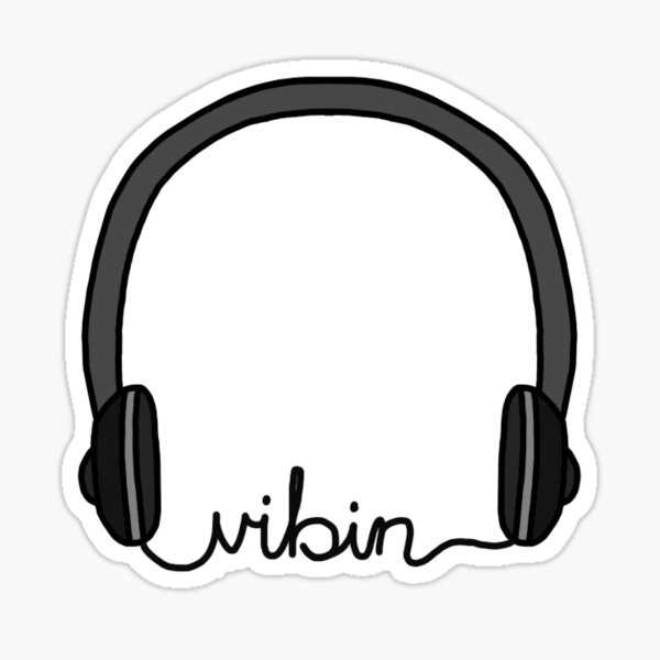 "Vibing Headphones Music Sticker" Sticker for Sale by ae-epicshop ...