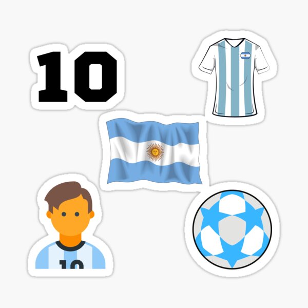 "Messi 10 - Argentina Combo" Sticker for Sale by ijdesigns | Redbubble