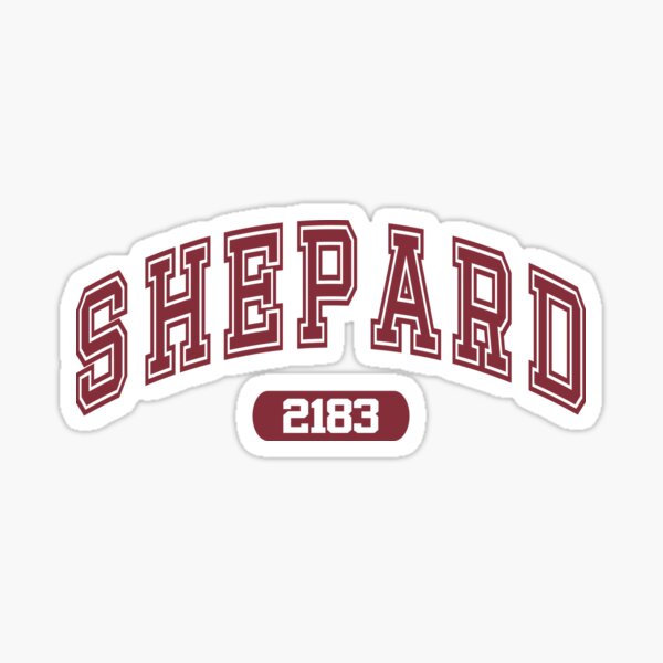 "Commander Shepard Collegiate Style | Mass Effect " Sticker for Sale by ...