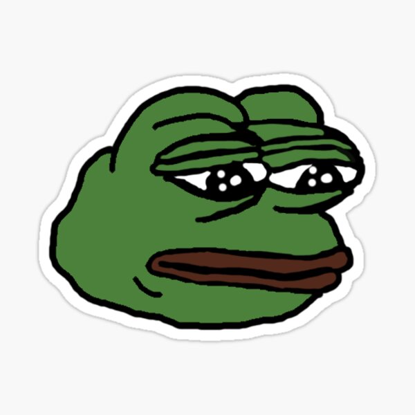 "Sad Pepe" Sticker for Sale by CryptoScape | Redbubble