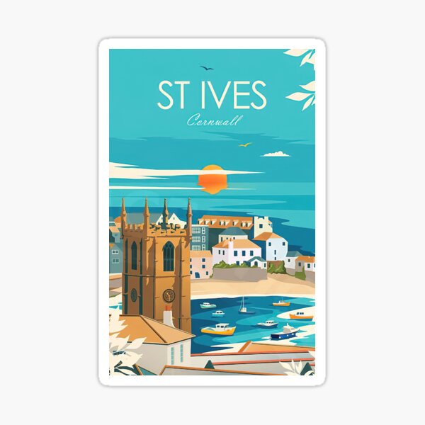 "St Ives Cornwall" Sticker for Sale by raykeiraobren | Redbubble