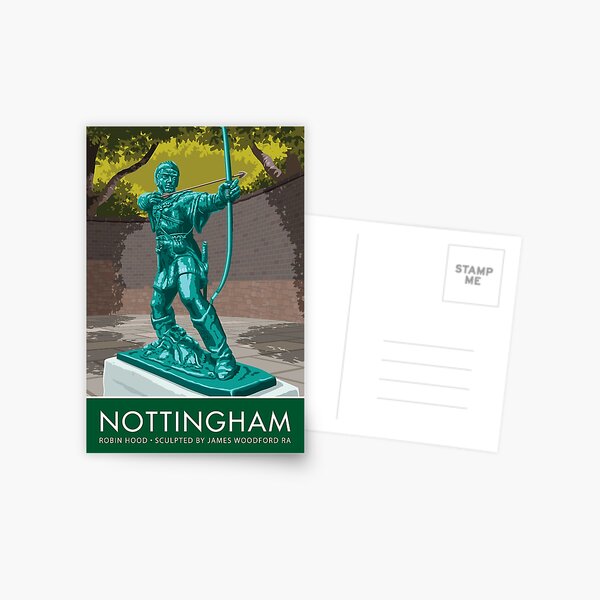 "Nottingham, Robin Hood" Postcard for Sale by smillership | Redbubble