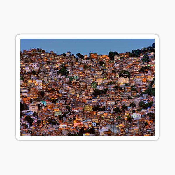 "Nightfall In The Favela Da Rocinha" Sticker for Sale by gracepepper ...