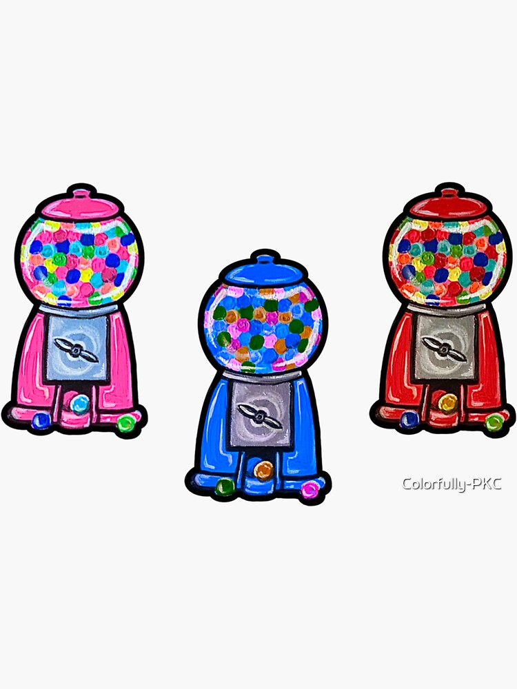 "Gumball Machine Sticker Sheet" Sticker for Sale by Colorfully-PKC ...
