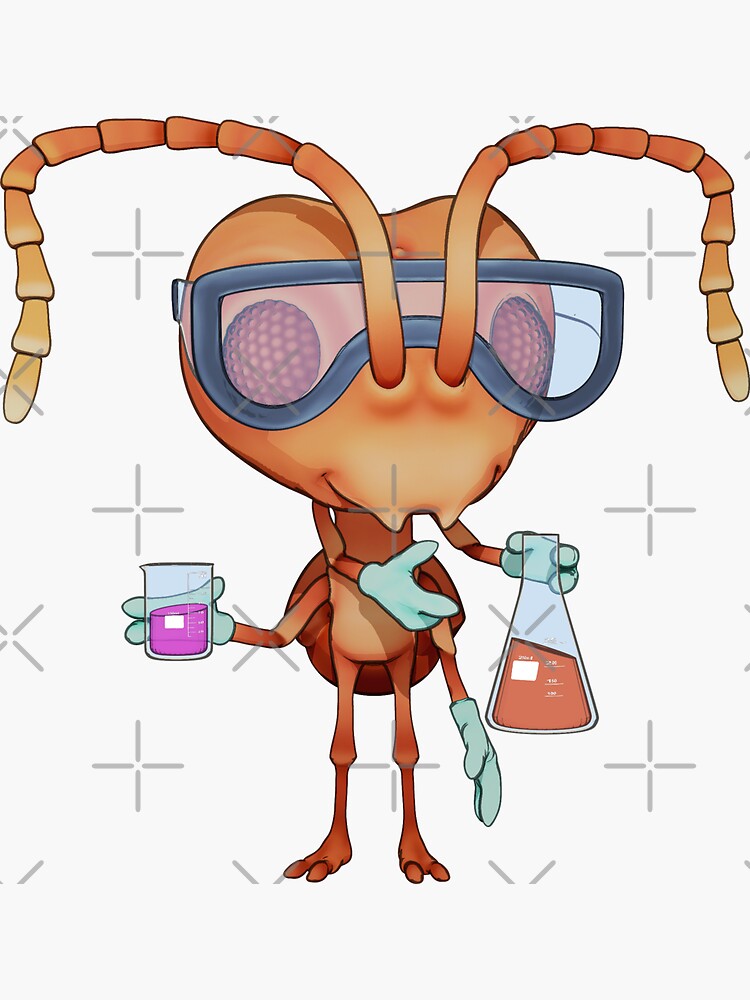 "Scientist Antonia, Cartoon" Sticker for Sale by SciAnts | Redbubble