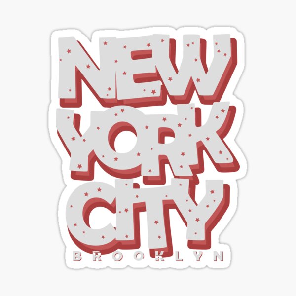 "New York City Brooklyn - Illustration" Sticker for Sale by Mathew ...